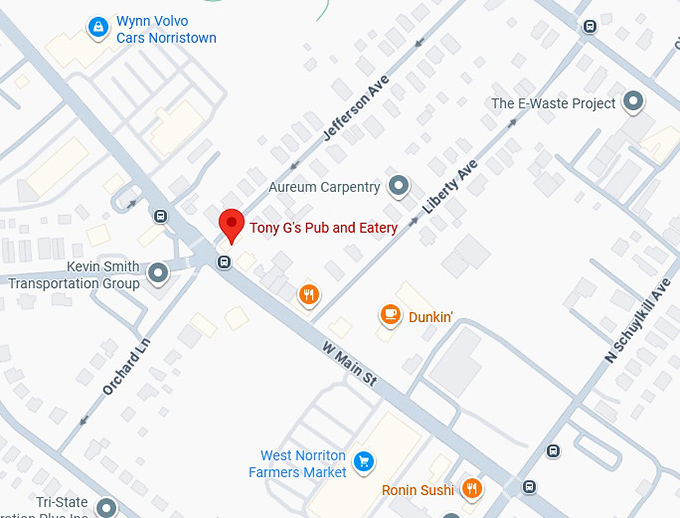 16. tony g's pub and eatery map