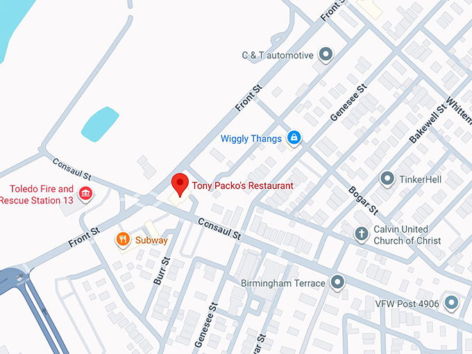 16. tony packo&rsquo;s restaurant map