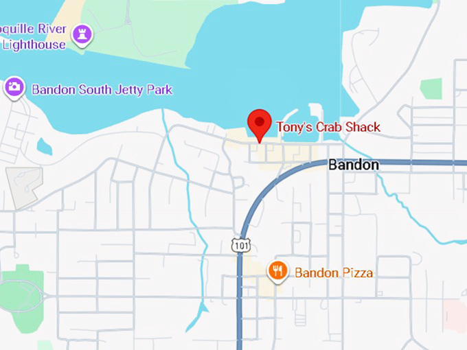 tony's crab shack map