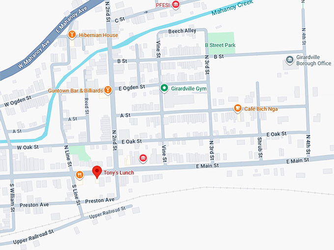 16. tony's lunch map