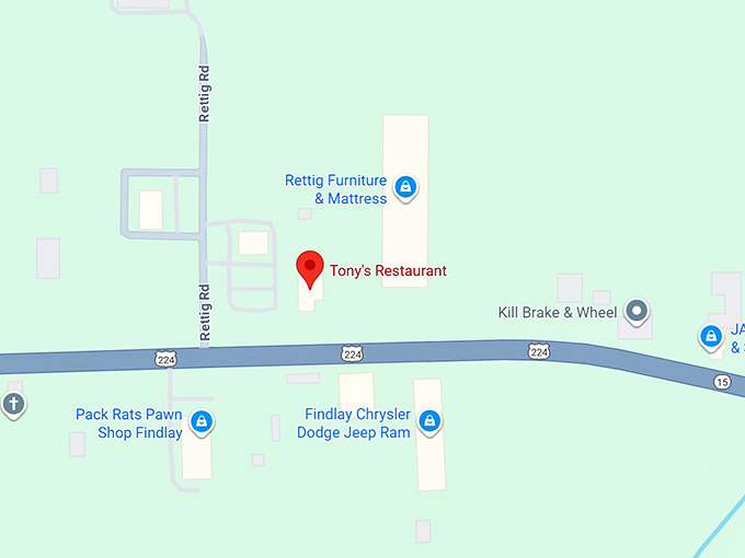 16. tony's restaurant map