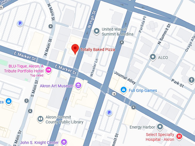 16. totally baked pizza map