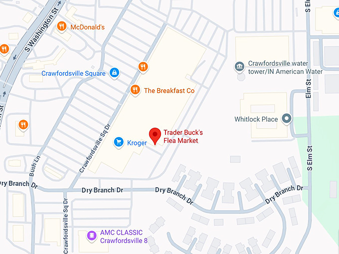 16. trader buck’s flea market map