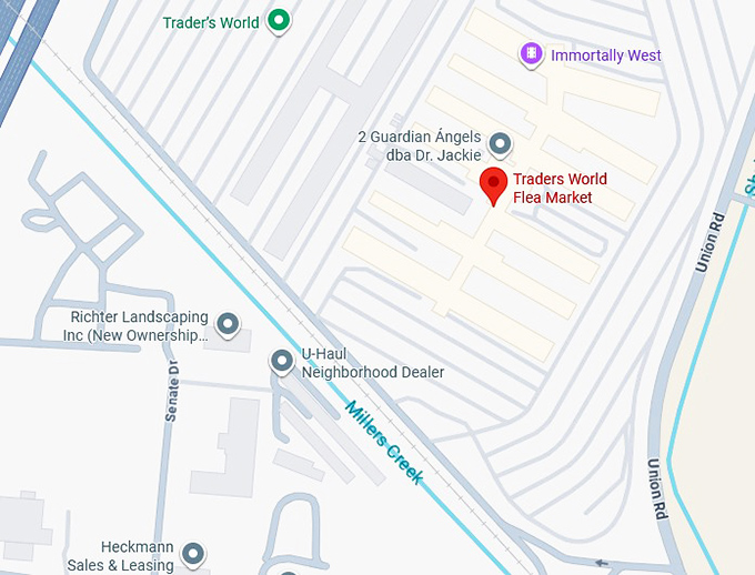 16. traders world flea market map