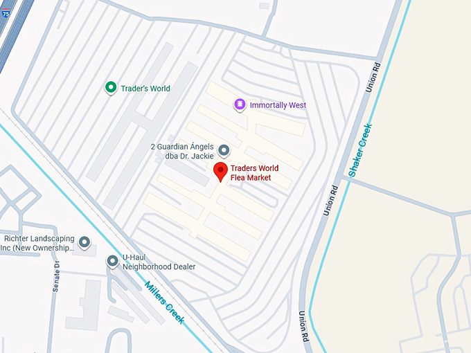 16. traders world flea market map