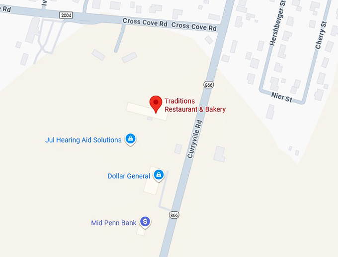 16. traditions restaurant & bakery map