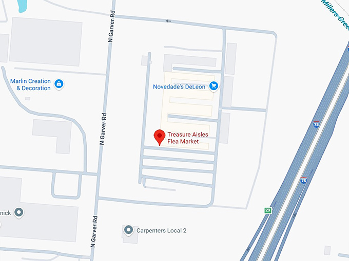 16. treasure aisles flea market map