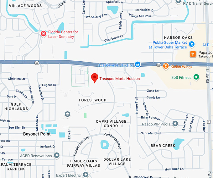 16. treasure marts hudson map