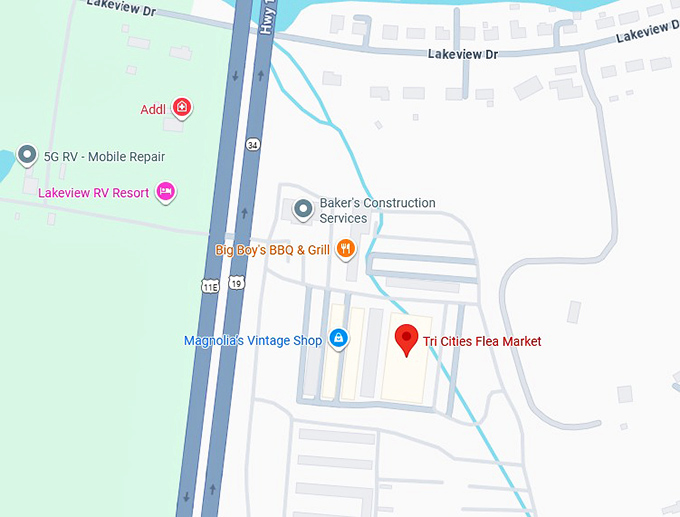 16. tri cities flea market map