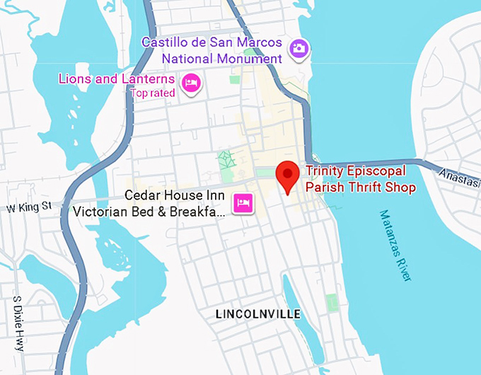 16. trinity episcopal parish thrift shop map