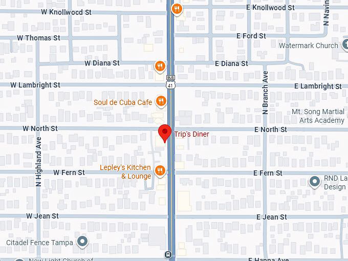 16. trip's diner map