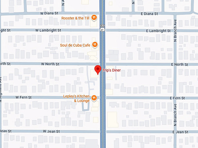 16. trip's diner map