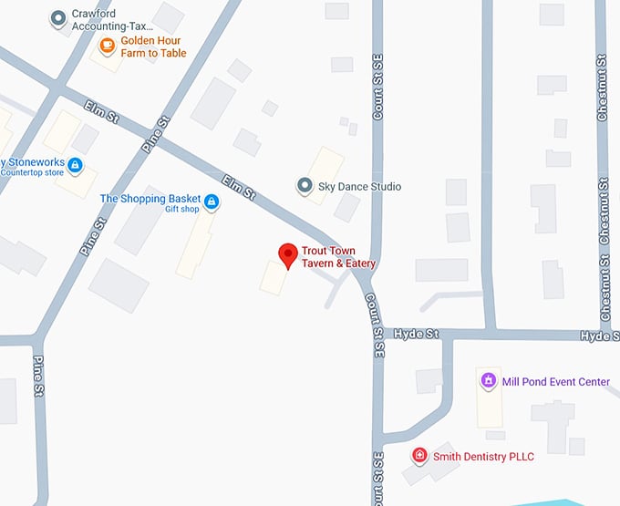 16. trout town tavern & eatery map