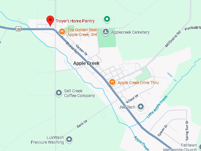 16. troyer's home pantry map