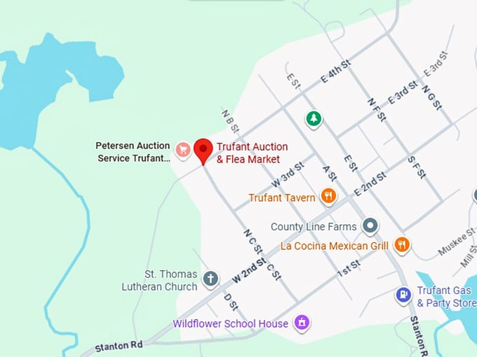 16. trufant flea market map