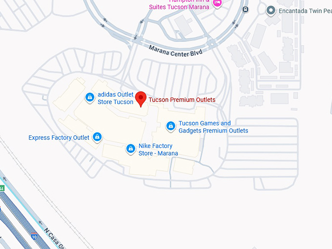 16. tucson premium outlets map