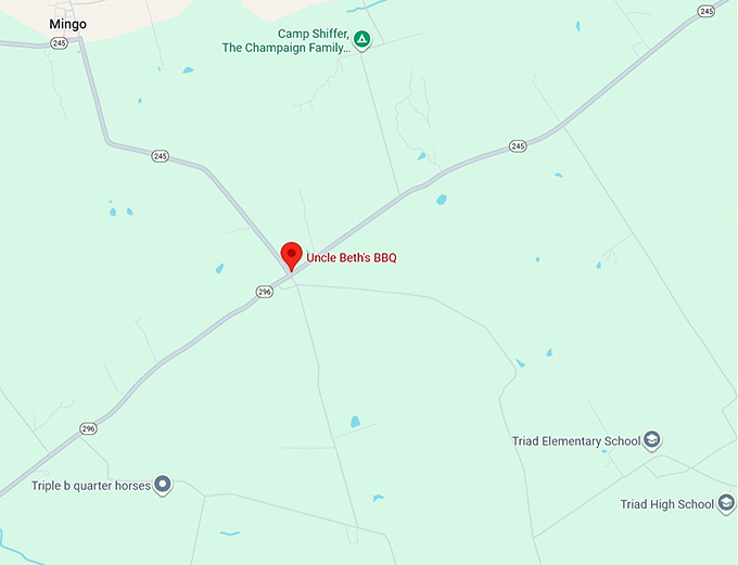 16. uncle beth's bbq map