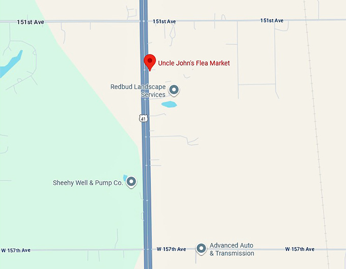 16. uncle john's flea market map