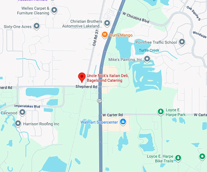 16. uncle nick's italian deli, bagels and catering map