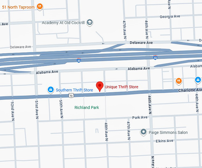 16. unique thrift store map