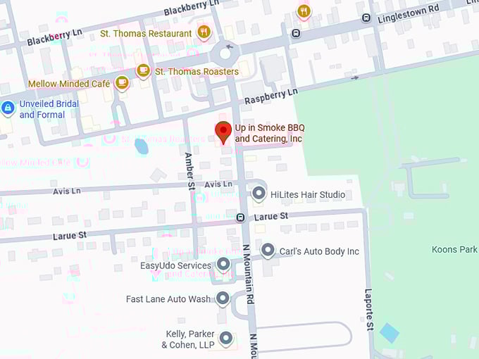 16. up in smoke bbq map