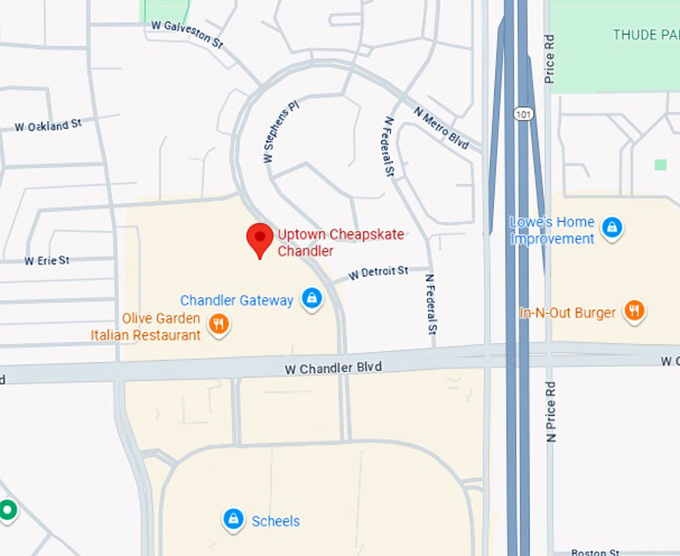 16. uptown cheapskate chandler map