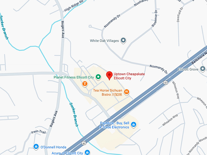 16. uptown cheapskate ellicott city map