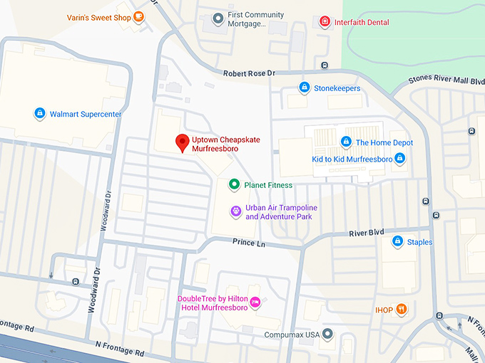 16. uptown cheapskate murfreesboro map