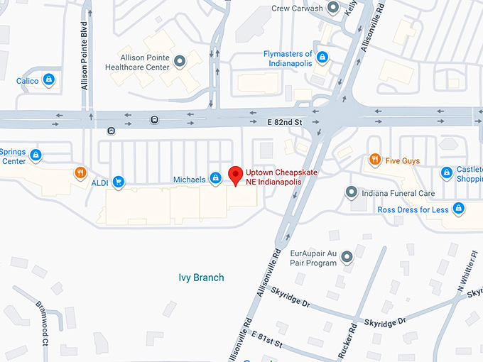 16. uptown cheapskate ne indianapolis map
