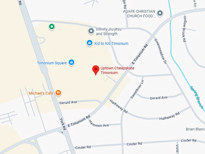 16. uptown cheapskate timonium map