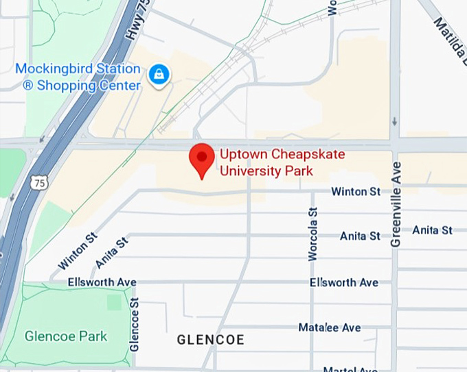 uptown cheapskate university park map