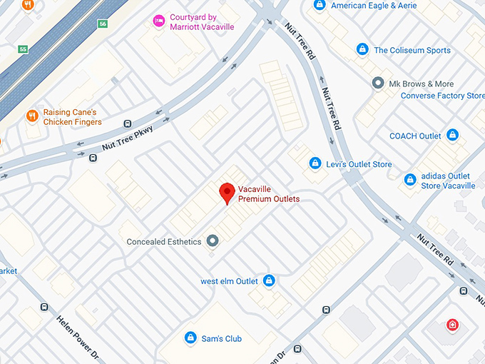 16. vacaville premium outlets map