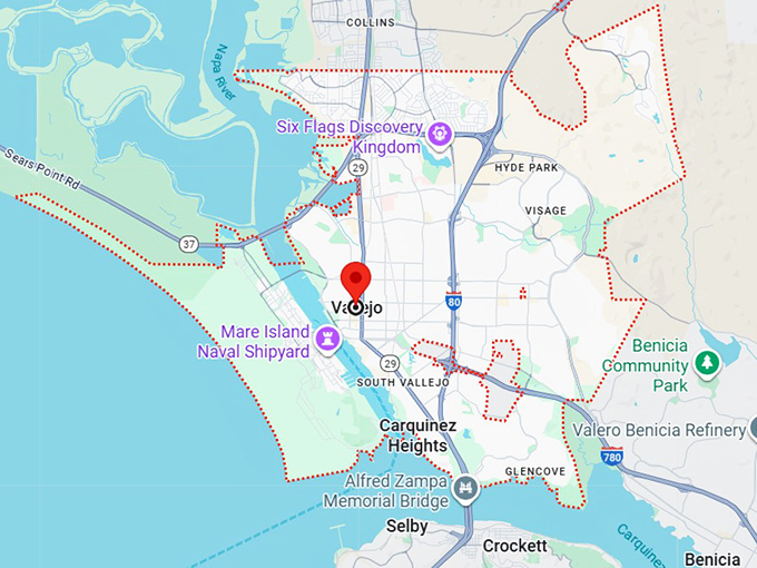 16. vallejo, ca map