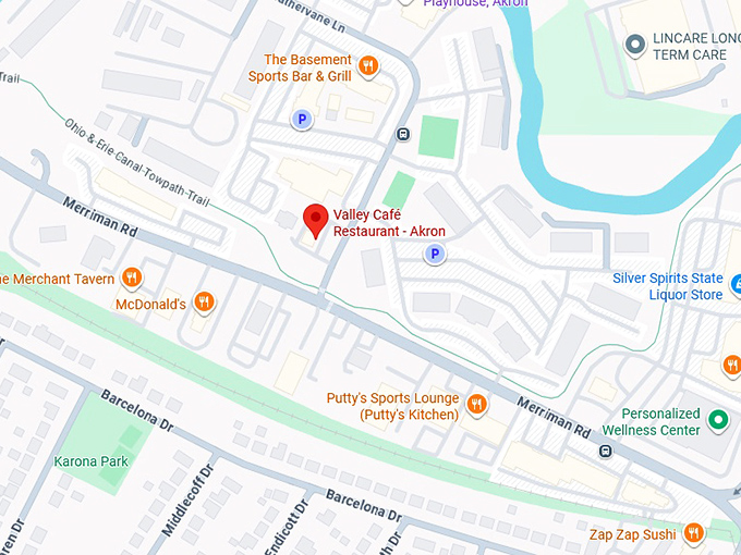 16. valley caf&eacute; map