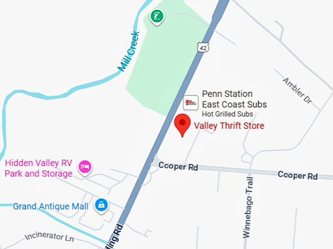 16. valley thrift store map