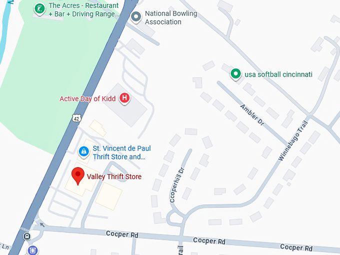 16. valley thrift store map