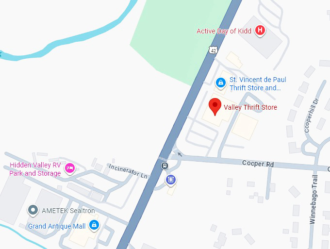 16. valley thrift store map