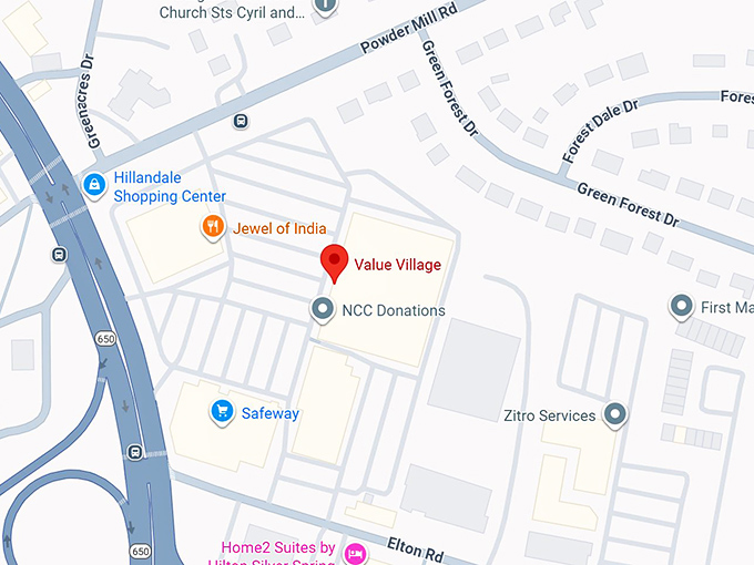 16. value village (10121 new hampshire ave) map