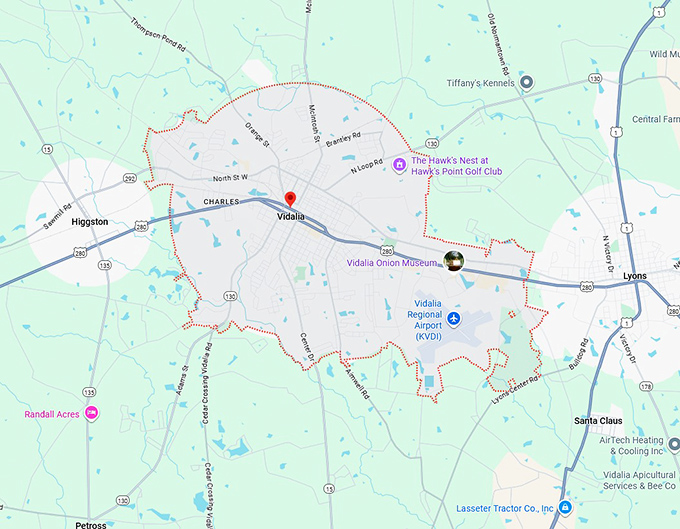 16. vidalia map