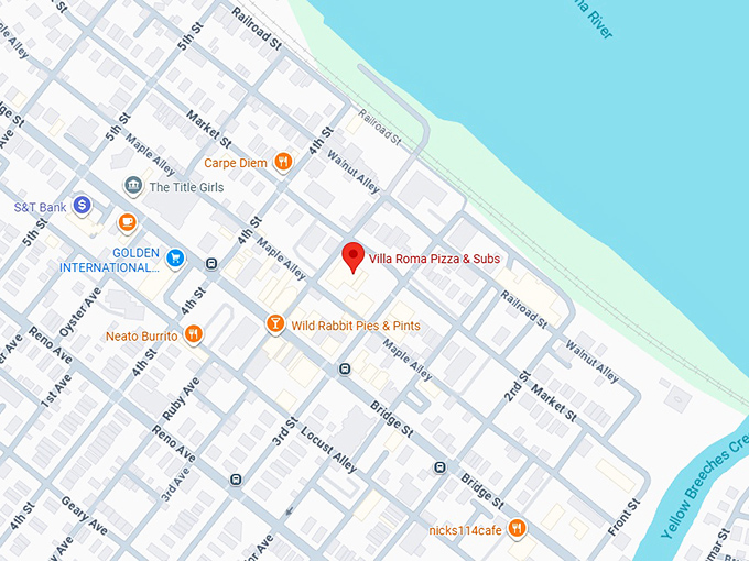 16. villa roma pizza & subs map