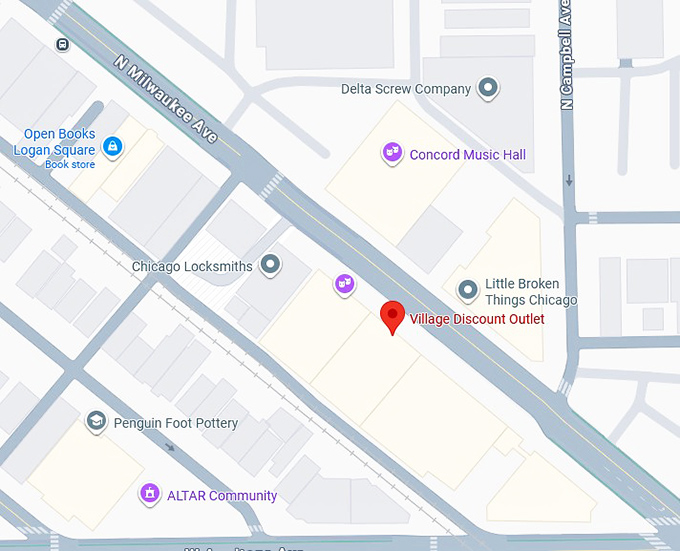 16. village discount (2032 n milwaukee ave) map