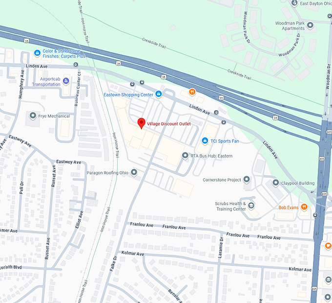 16. village discount outlet (3880 linden ave) map