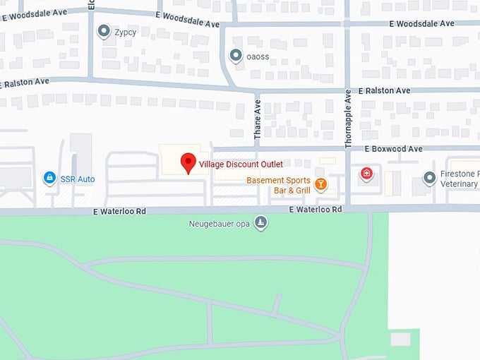 16. village discount outlet map