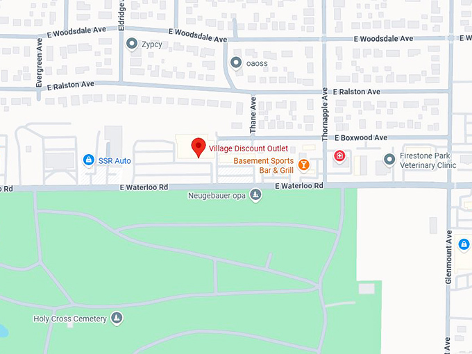 16. village discount outlet map