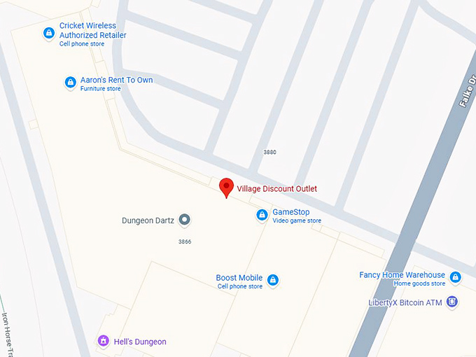 16. village discount outlet map