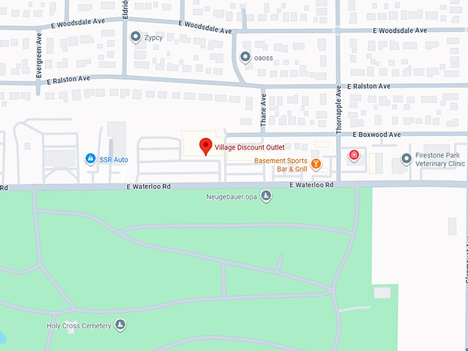 16. village discount outlet map