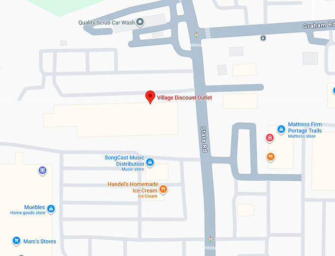 16. village discount outlet map