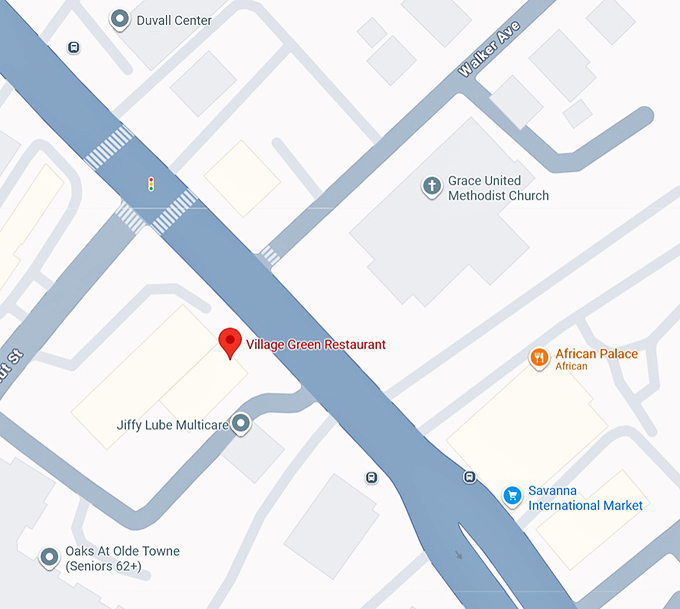 16. village green restaurant map