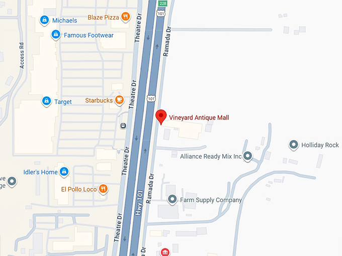 16. vineyard antique mall map