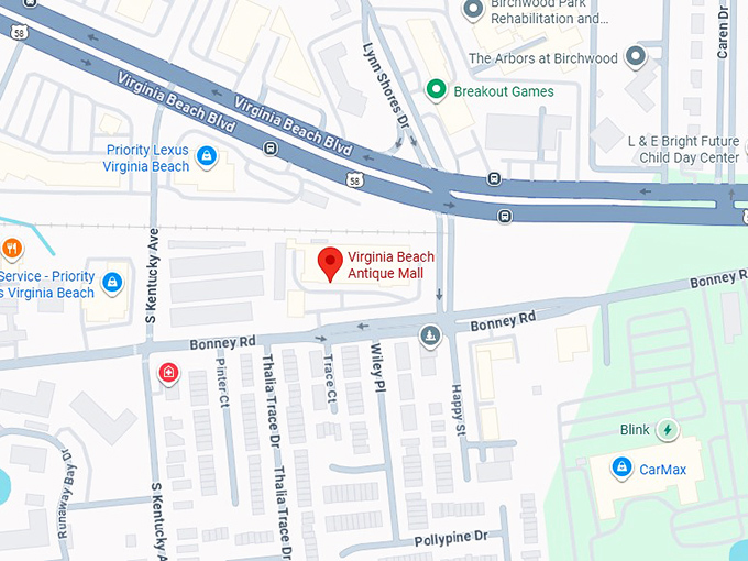 16. virginia beach antique mall map